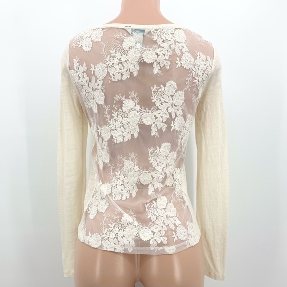 Sundance | Tops | Sundance Cream Linen Knit Sheer Floral Embroidered ...